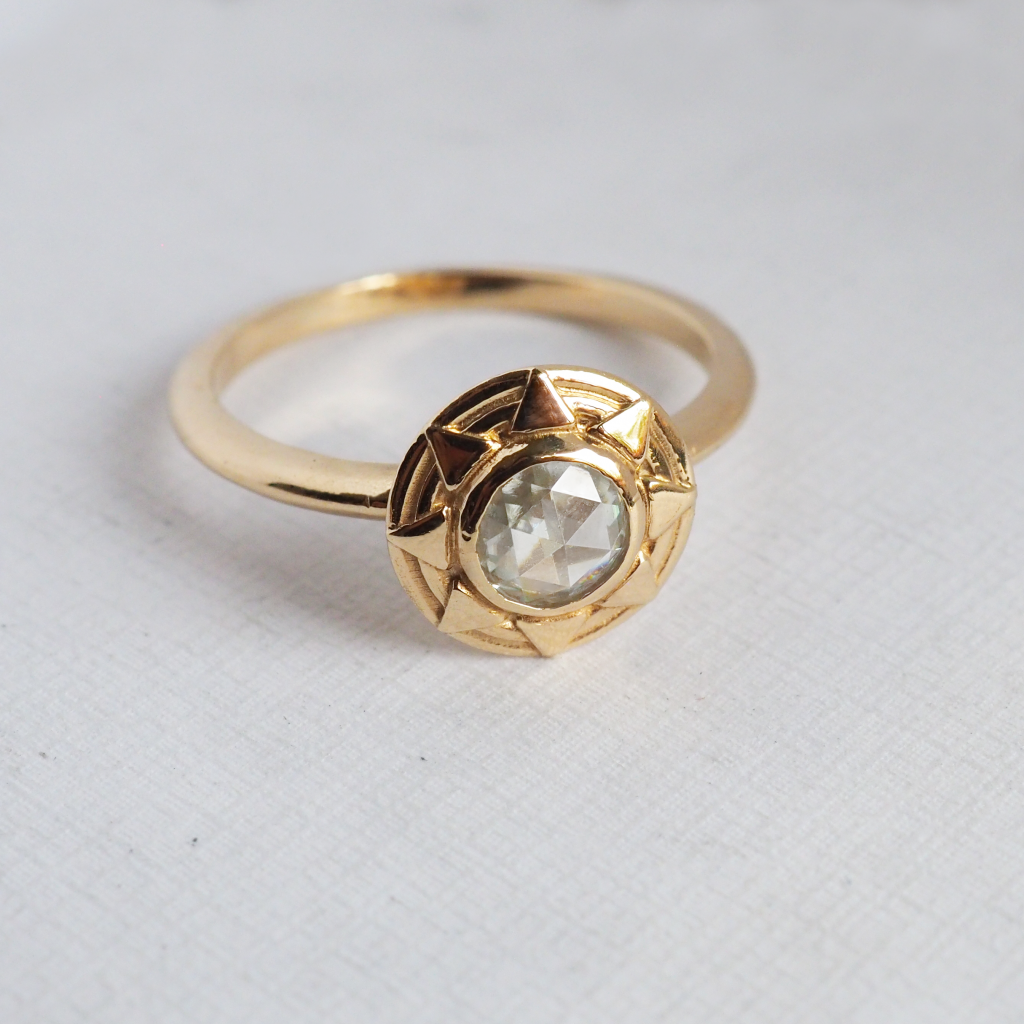 Rose-Cut Diamond Sun Ring - The Antiquarian